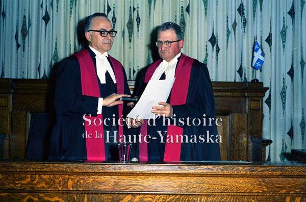 Assermentation du juge Bernard Légaré - Eastern Townships Archives Portal
